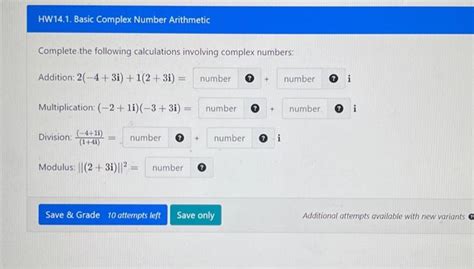 Solved Complete The Following Calculations Involving Complex Chegg