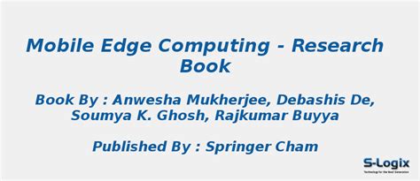 Leading Research Books In Mobile Edge Computing S Logix