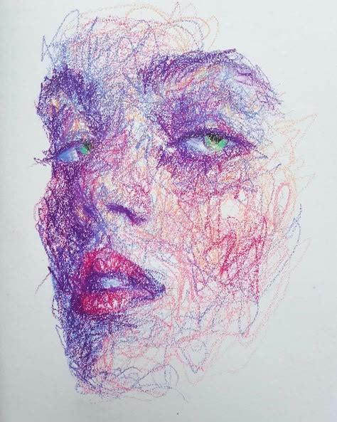 This Self Taught Artist Draws Female Portraits Entirely By Scribbling