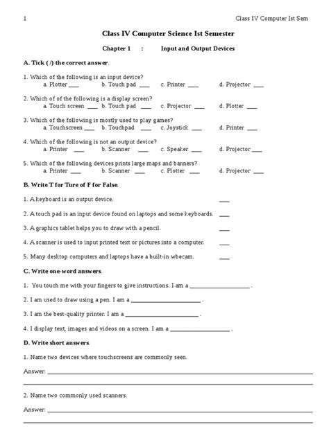 class iv computer science ist semester download free pdf computer