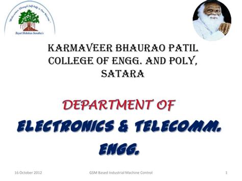 gsm based industrial machine control pptx