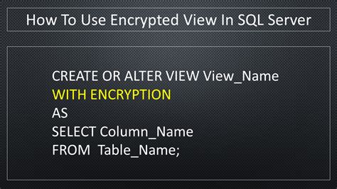 Sql Server View Encrypted Stored Procedure At Sabrina Evans Blog