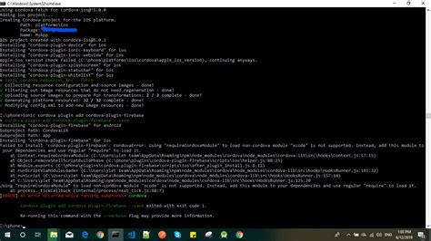 Angular Failed To Install Cordova Plugin Firebase CordovaError Using RequireCordovaModule