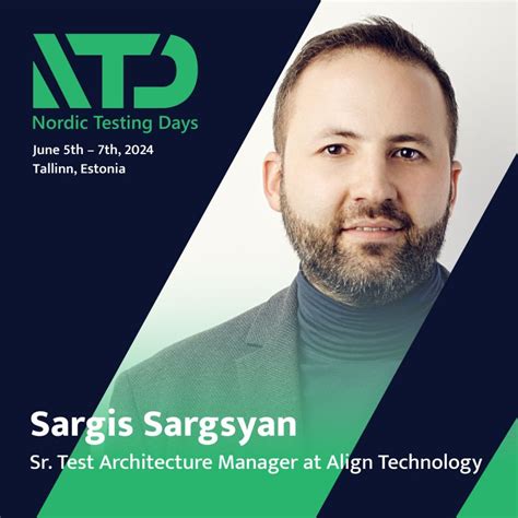 Nordic Testing Days On Linkedin Sargis Sargsyan Is A Sr Test