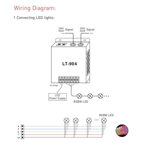Ltech Led Display Dmx Decoder Dc12 24v Lt 904
