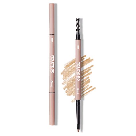 Blonde Eyebrow Pencil Retractable Eyebrow Pen With Spoolie Brush For Brows Filling And Shaping