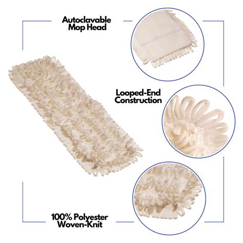 Flat Replacement Mop Head Iso 4 Cleanroom