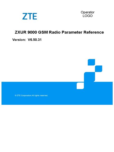 Radio Parameter Reference Gsm Pdf Software Defined Radio Electrical Engineering