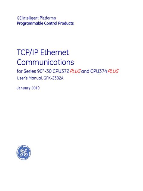 tcp ip ethernet communications for series 90 30 cpu372 cpu374 plus