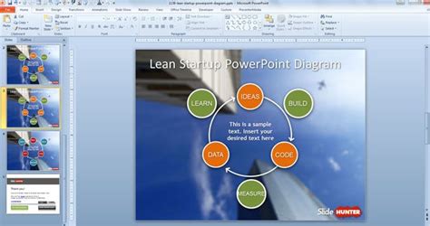 Free Lean Startup Diagram For Powerpoint Presentations