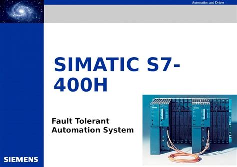 ppt automation and drives simatic s7 400h fault tolerant automation