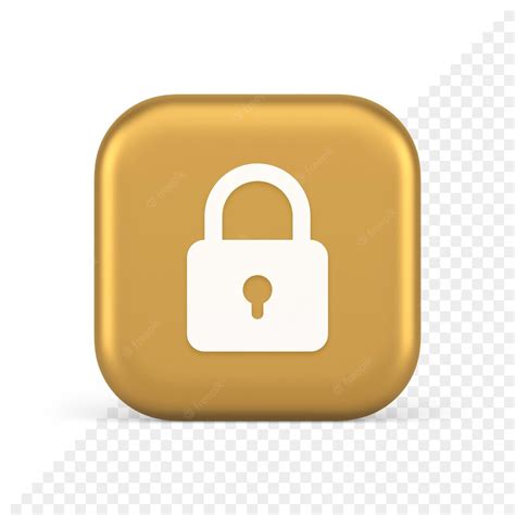 Premium Psd Padlock Locking Web Access Button Password Security