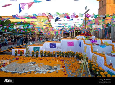 Day Of The Dead Altar Of Remembrance On The Plaza Of San Miguel De
