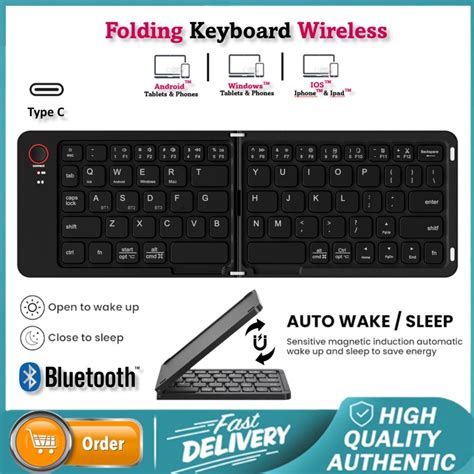 Jual Keyboard Lipat Wireless Bluetooth Mini Portable Foldable Laptop Hp Tablet Rechargeable
