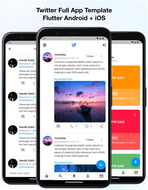 Twitter Full App Template Flutter Android IOS Initappz