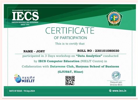 Dataanalytics Workshop Iecs Haryanaschoolofbusiness Excel Powerbi Tableau