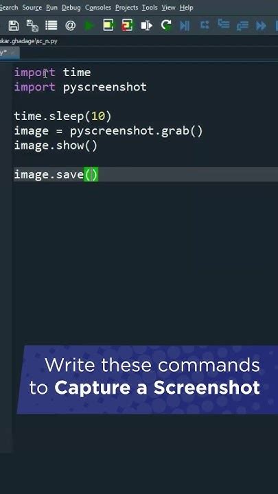Take A Screenshot Using Python How To Take Screenshots Using Python Shorts Simplilearn