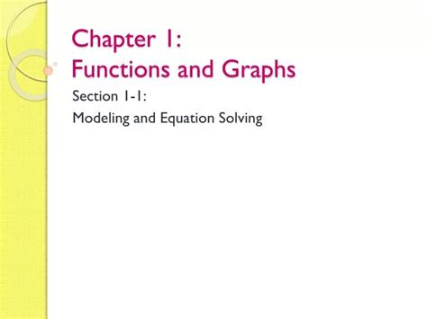 Ppt Chapter 1 Functions And Graphs Powerpoint Presentation Free