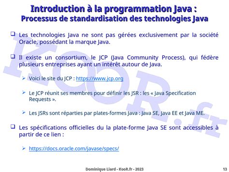Le Langage Java Les Fondamentaux Introduction à La Programmation