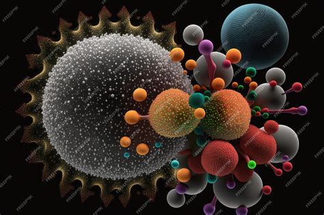 premium ai image nanoparticles and nanotechnologies sample on black