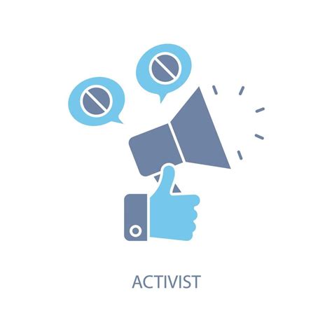 Activist Concept Line Icon Simple Element Illustration Activist Concept Outline Symbol Design