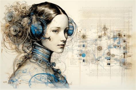 Premium Ai Image Algorithmic Elegance Ada Lovelace And The Dawn Of Computation