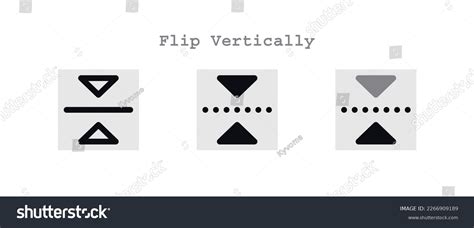 Flip Vertically Icons Set Ui Design Stock Vector Royalty Free Shutterstock