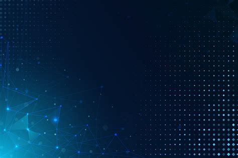 Abstract Blue Polygon Technology Background Abstract Technology