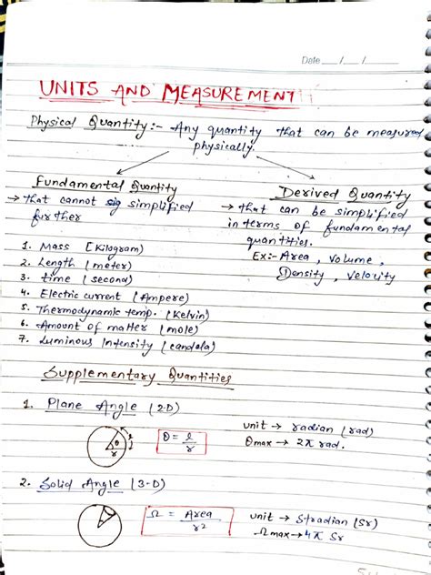 Units And Dimension Notes Pdf
