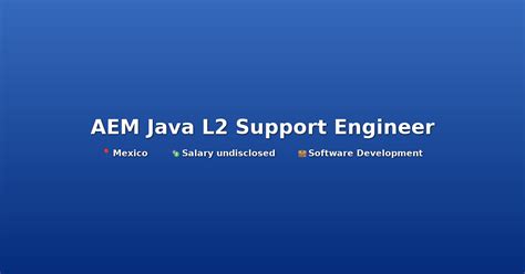 aem java l2 support engineer at sequoia connect