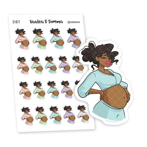 Pregnancy Planner Stickers Expectant Mother Art Etsy