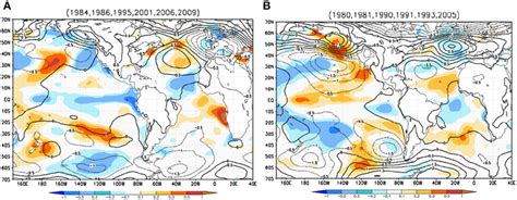 Sst Anomaly In April °c Shading And Slp Anomaly In Djf Hpa