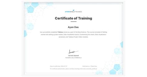 ayan das on linkedin successfully completed the tableau training from