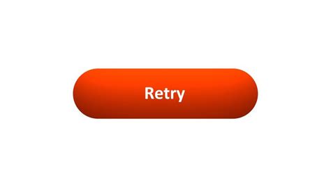 Animation Of Retry Button Clicked By Computer Mouse With Color