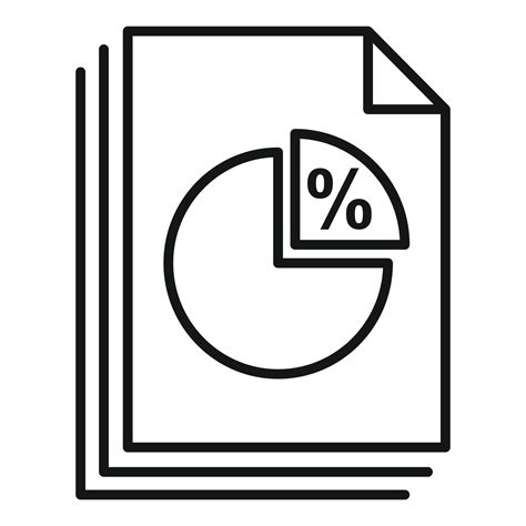 Tax Pie Chart Icon Outline Style 14520459 Vector Art At Vecteezy