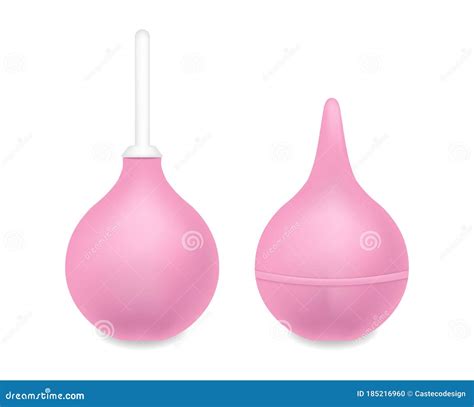 Clyster Vector Realistic Medical Treatment Enema 3d Illustrations