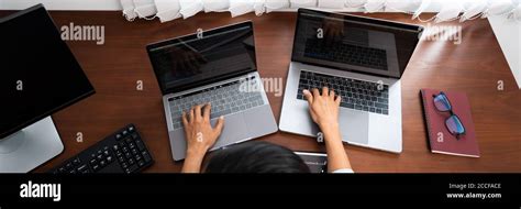 Programmer Or Software Developer Typing New Lines Of Code Coding