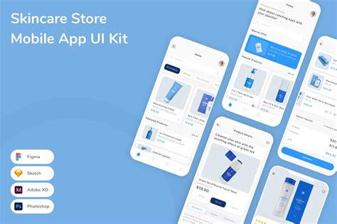 Skincare Store Mobile App Ui Kit Graphic By Betush · Creative Fabrica