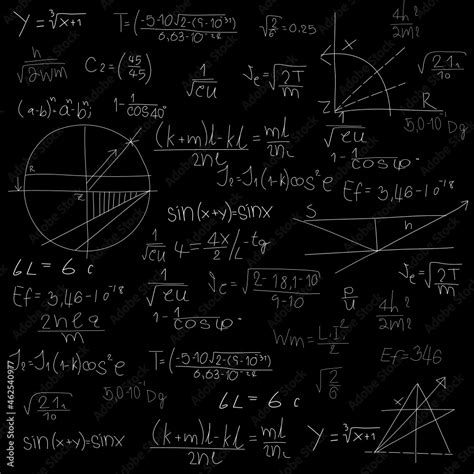 Hand Drawn Physic Formulas Science Knowledge Education Chem Formula And Physics Math Formula