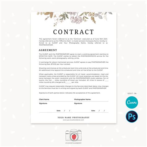 Canva Contract Template