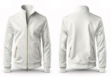 Premium Photo White Jacket For Men Blank Template For Graphic Design
