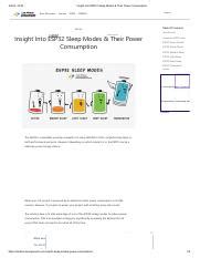 Insight Into ESP32 Sleep Modes For Reduced Power Consumption Course Hero