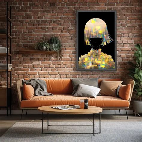 Quadro Decorativo Menina Pixelada Arte Digital E Moderna