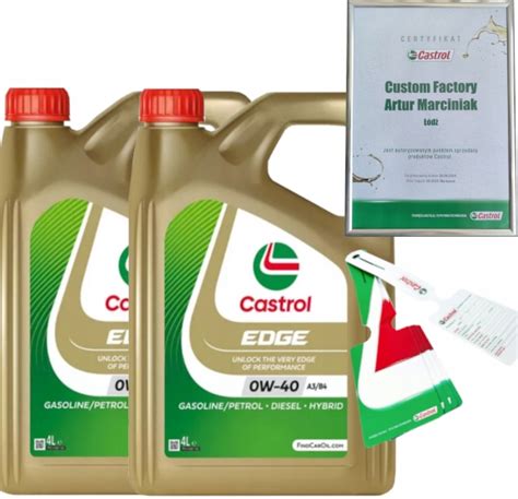 Olej Silnikowy Castrol 4 L 0w 40 4008177077050 Za 382 80pln Z Łódź