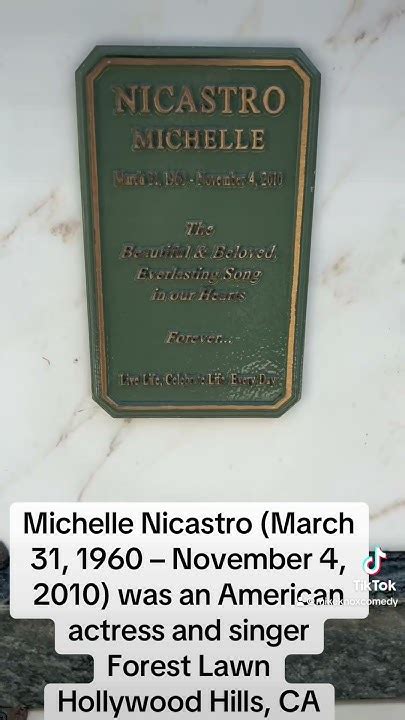 Michelle Nicastros Grave Youtube