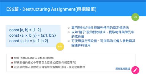 Day 08 Es6篇 Destructuring Assignment解構賦值 It 邦幫忙一起幫忙解決難題，拯救 It 人的一天
