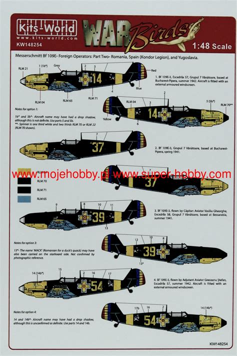 Messerschmitt Bf 109 E 13 Foreign Operators Part 2 Kits World 148254