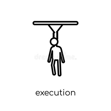 Execution Icon Trendy Modern Flat Linear Vector Execution Icon Stock