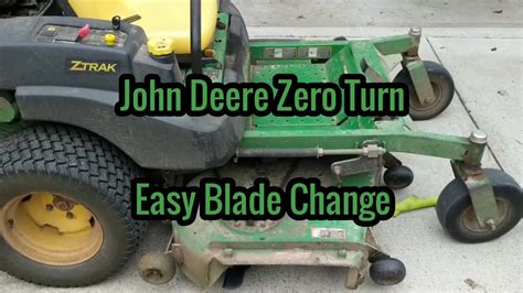 How To Replace The Blades On A John Deere 757 Zero Turn Youtube