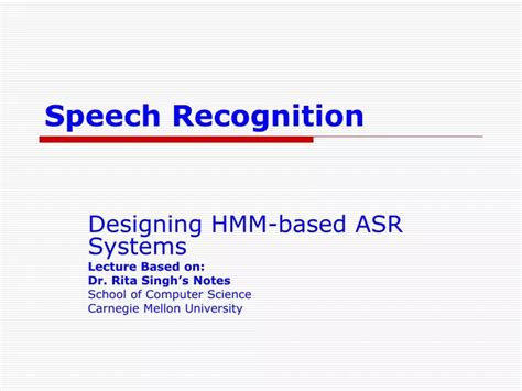 ppt speech recognition powerpoint presentation free download id